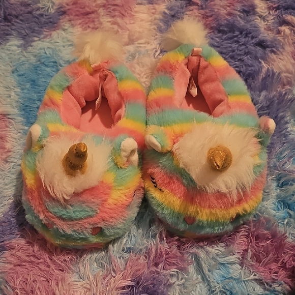 wonder nation | Shoes | Wonder Nation Rainbow Unicorn Kids Slippers ...